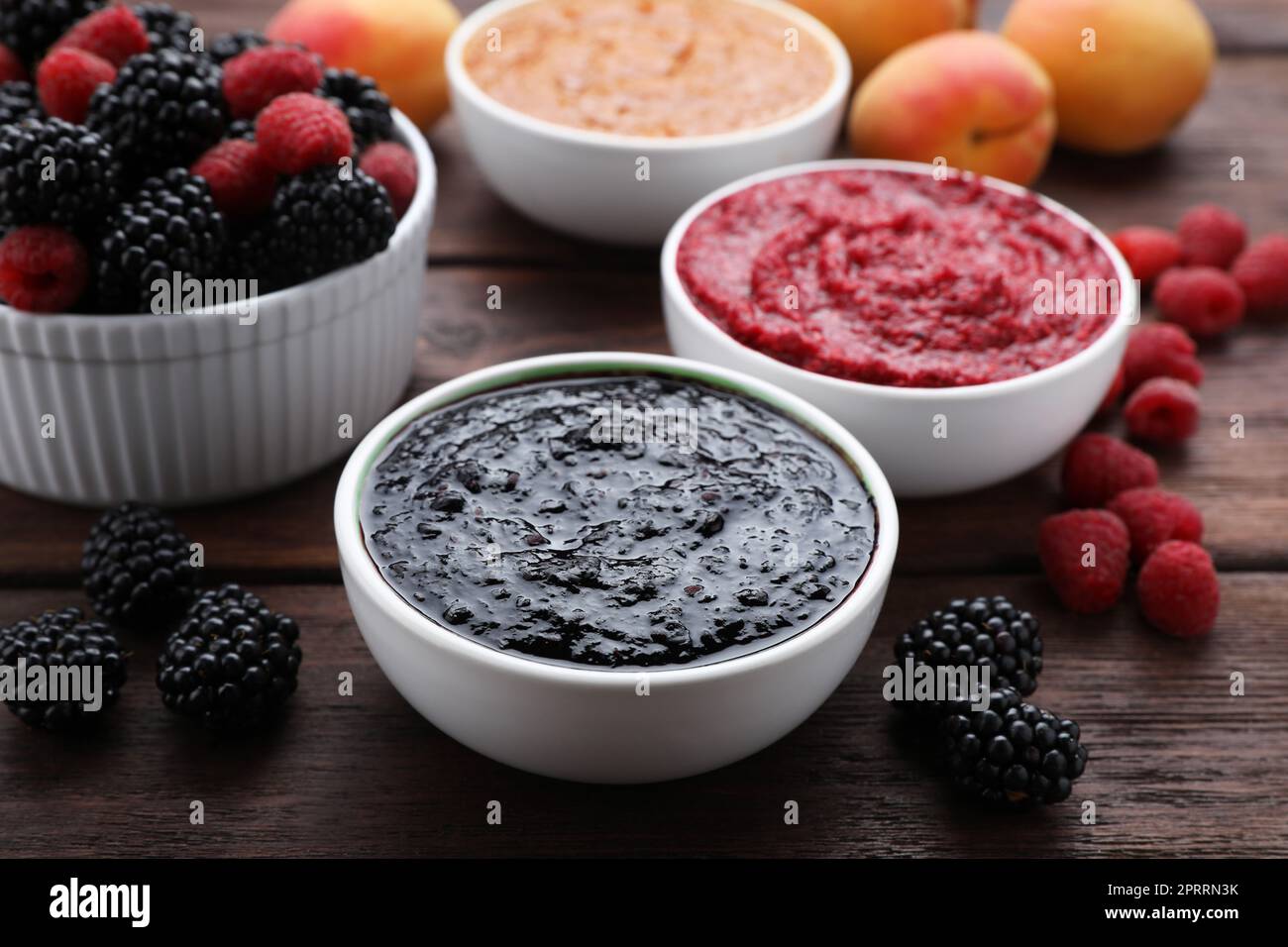 Different fruit berry puree hi-res stock photography and images - Alamy