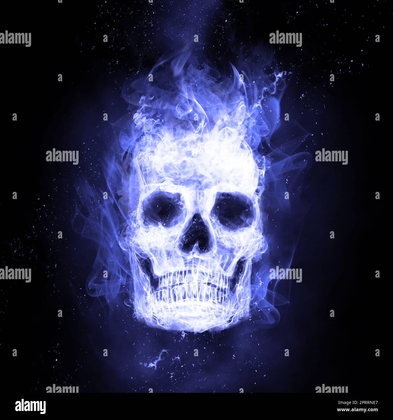 Burning Evil Skull And Crossbones