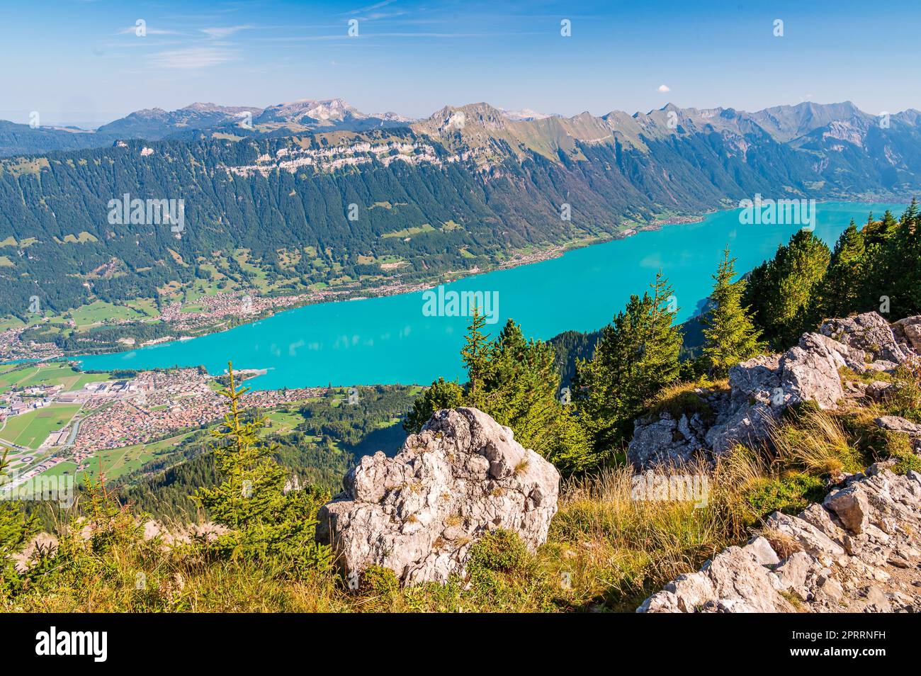 View over Lake of Brienz Stock Photo - Alamy