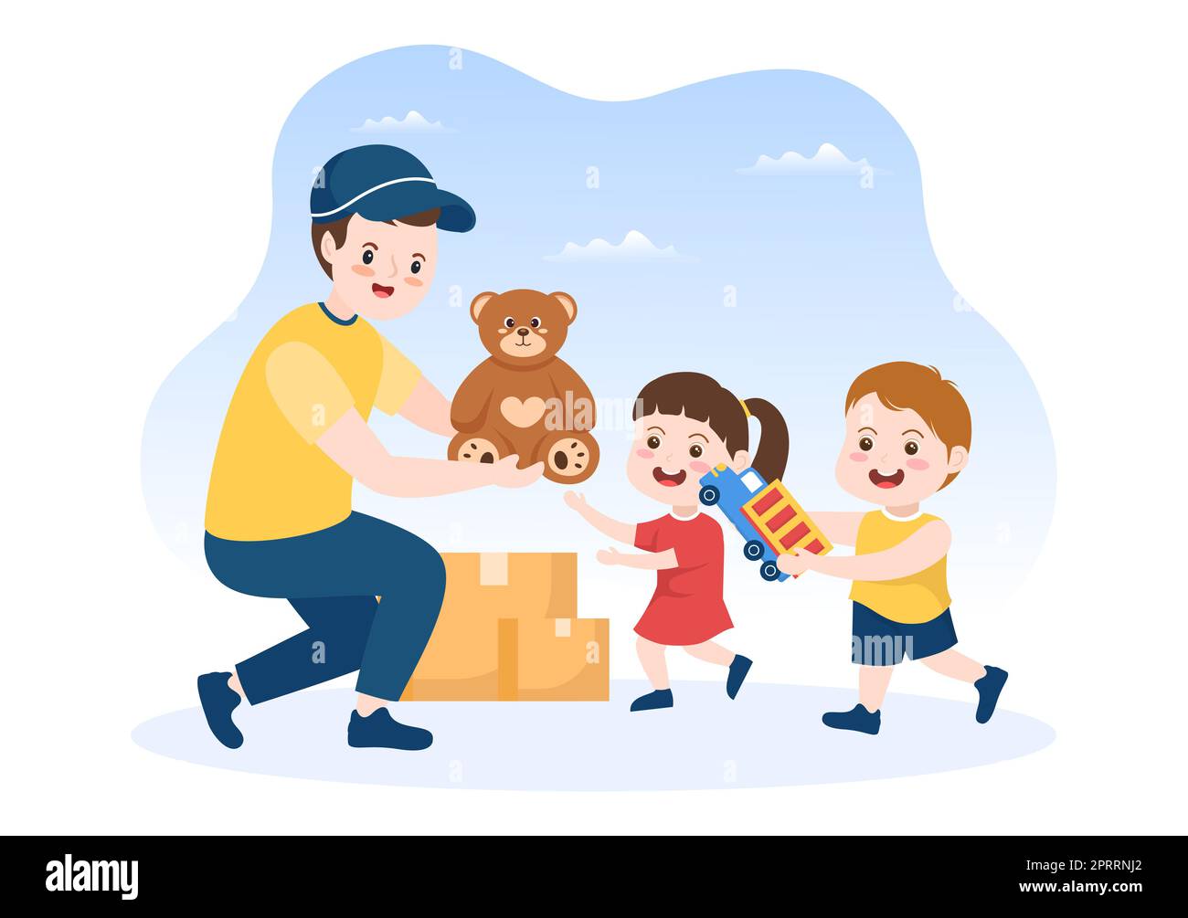 Cardboard Donation Box Containing Toys for Children, Social Care ...