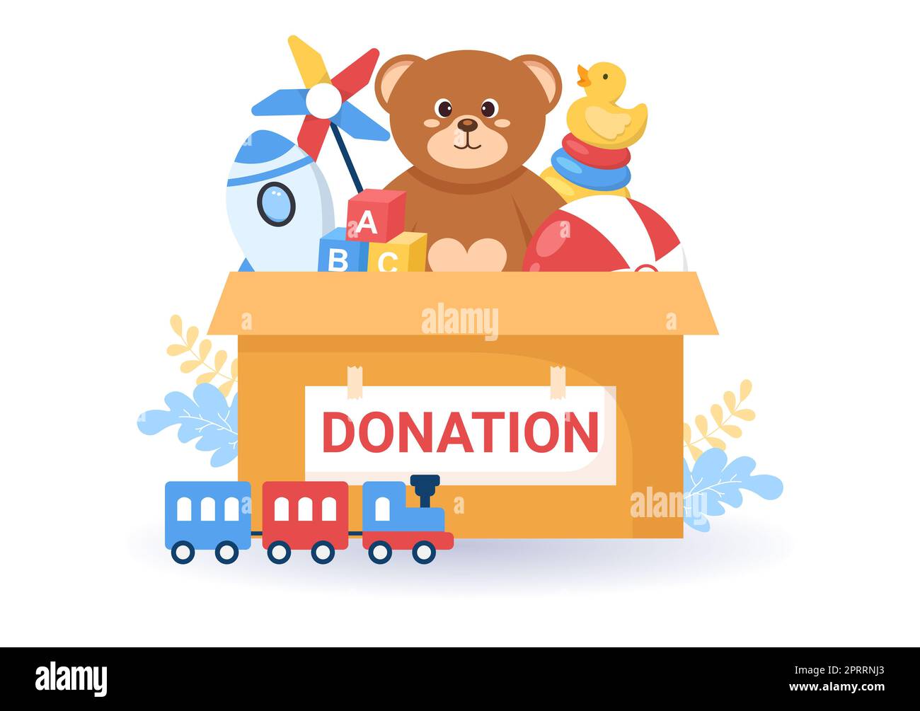 Cardboard Donation Box Containing Toys for Children, Social Care ...