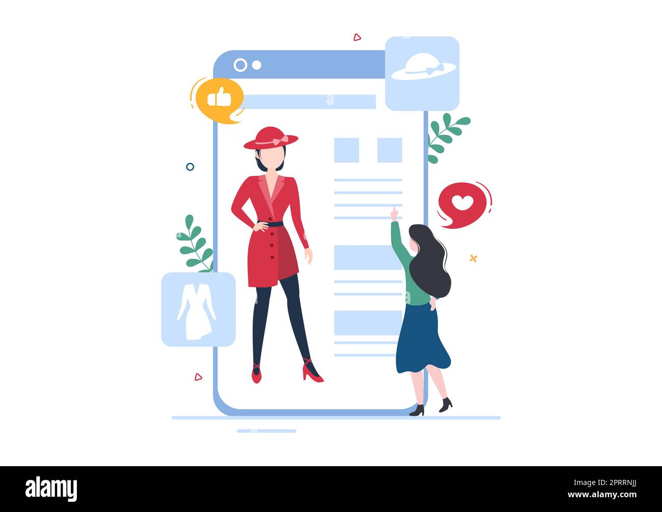 Model Portfolio Template Hand Drawn Cartoon Flat Illustration with ...