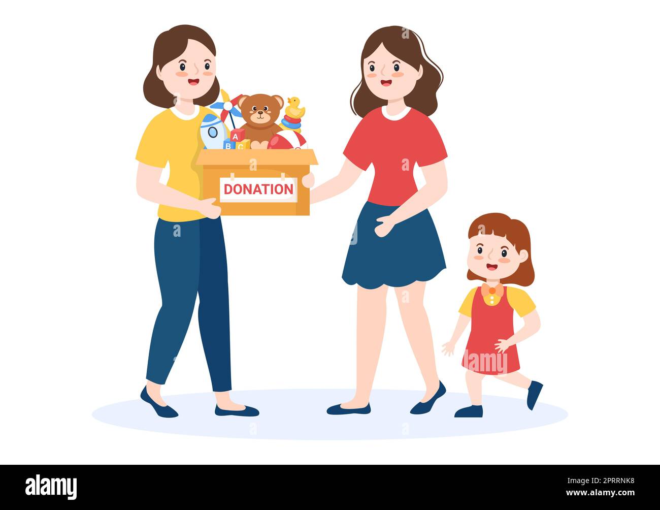 Cardboard Donation Box Containing Toys for Children, Social Care ...