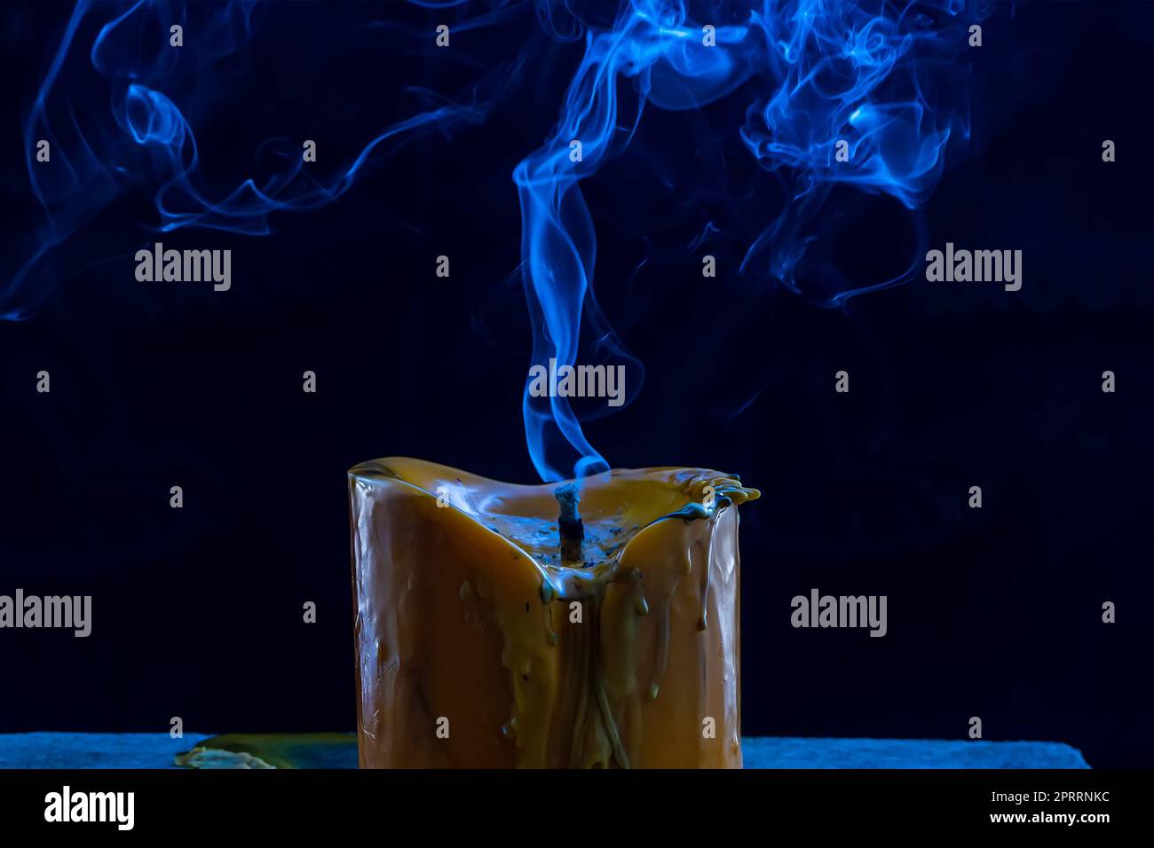 Colorful candle smoke Stock Photo - Alamy