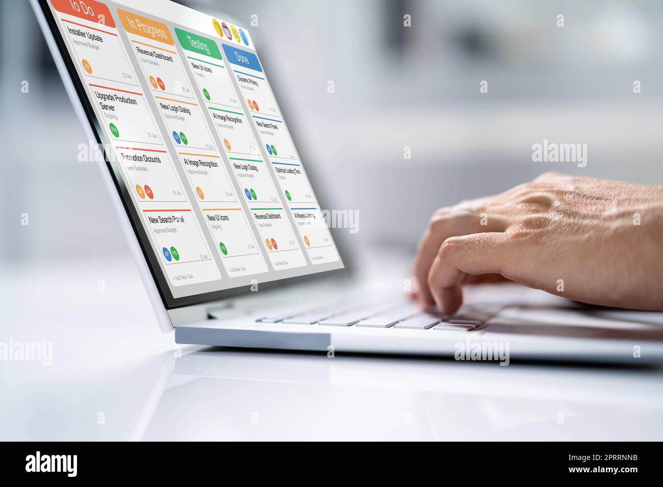 Kanban Scrum Schedule Board Plan App Stock Photo - Alamy