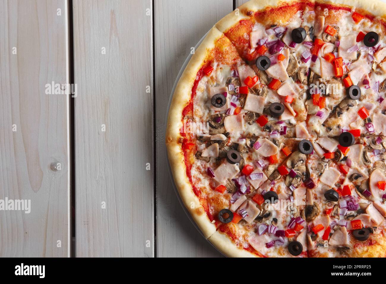 Top view pizza hi-res stock photography and images - Alamy