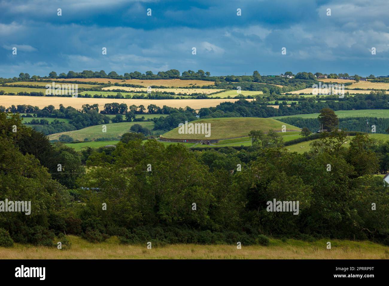 The Landscape of Newgrange in Ireland Stock Photo - Alamy