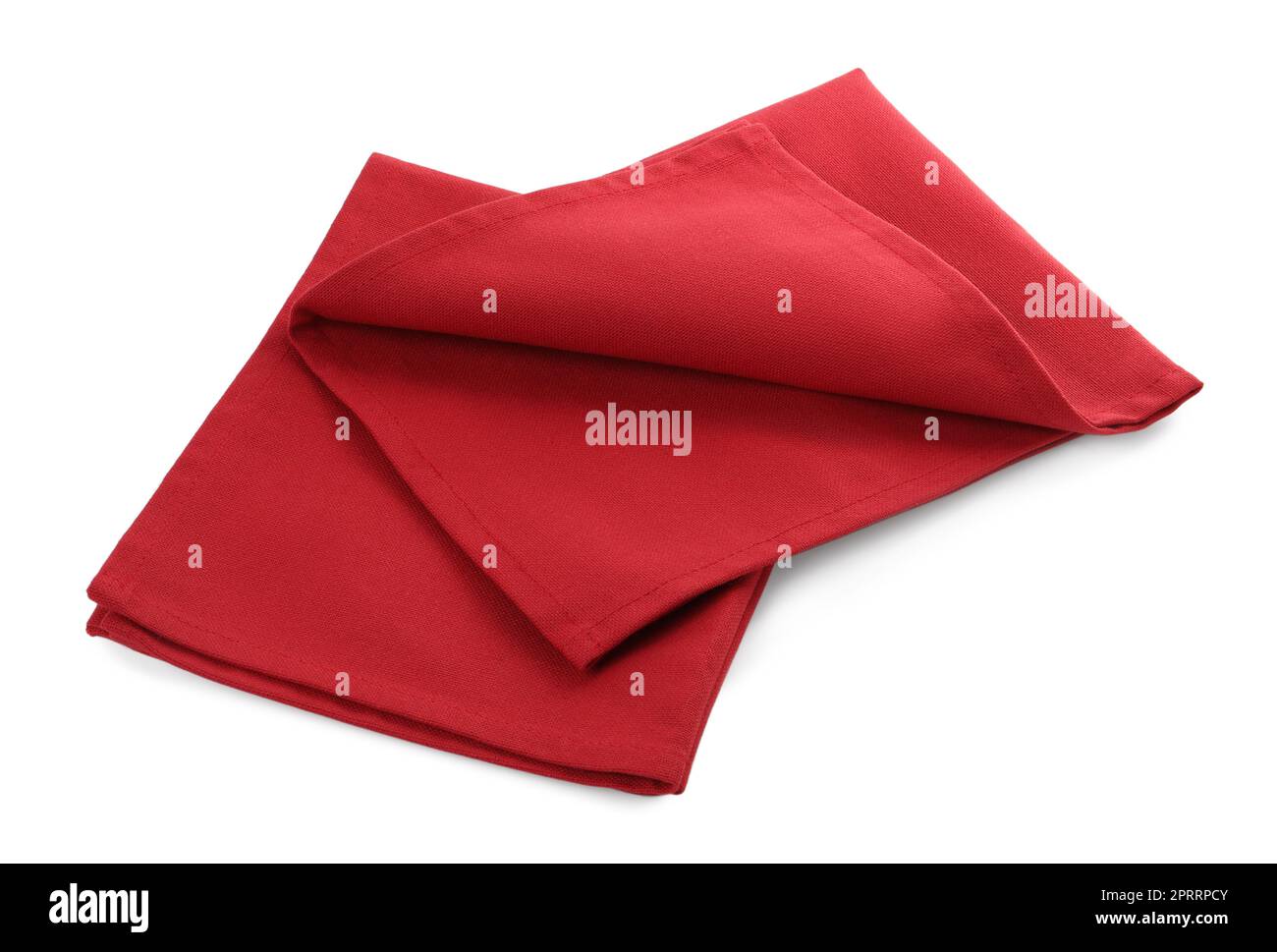Fabric napkins for table setting on white background Stock Photo - Alamy