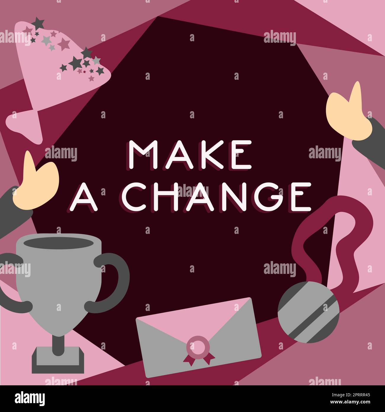 Conceptual caption Make A Change. Word for Create a Difference ...