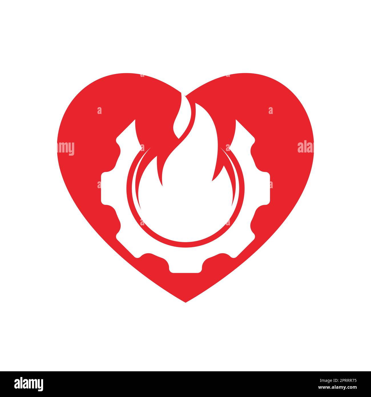 Gear and fire vector logo design template Stock Vector Image & Art - Alamy