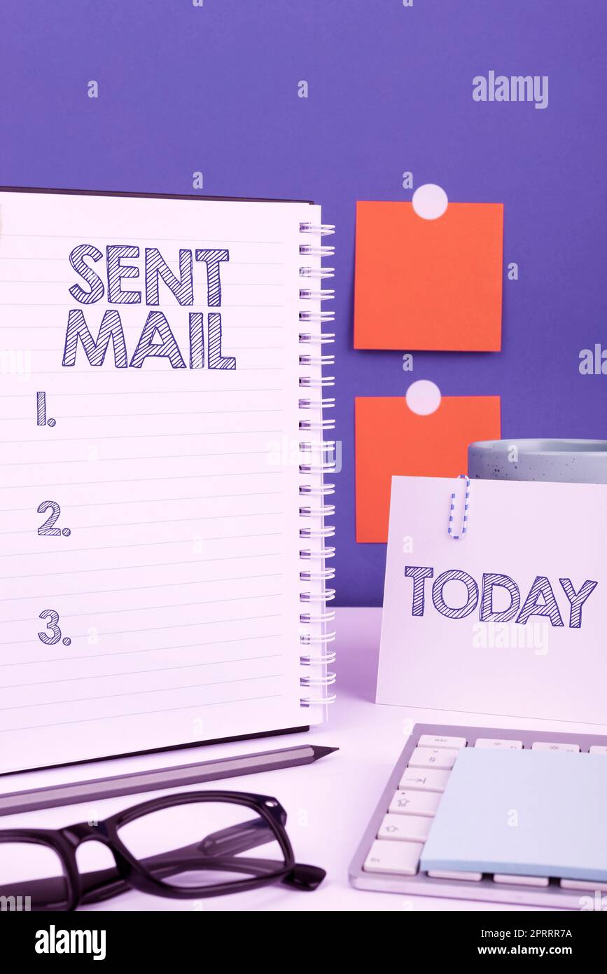 Text showing inspiration Sent Mail. Business concept Event where a ...