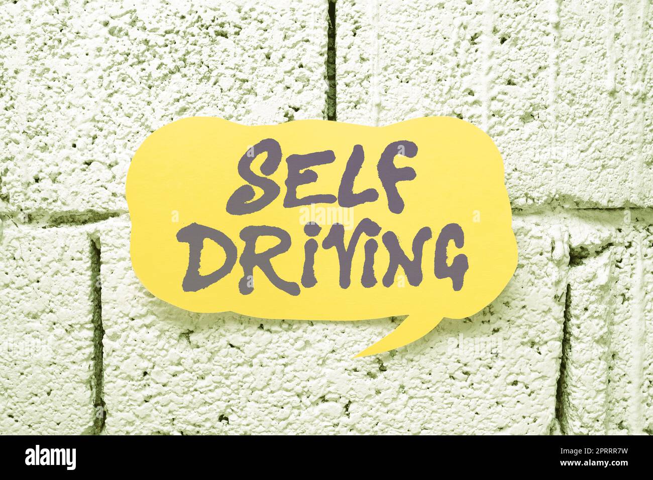 Text sign showing Self Driving. Business concept Autonomous vehicle ...