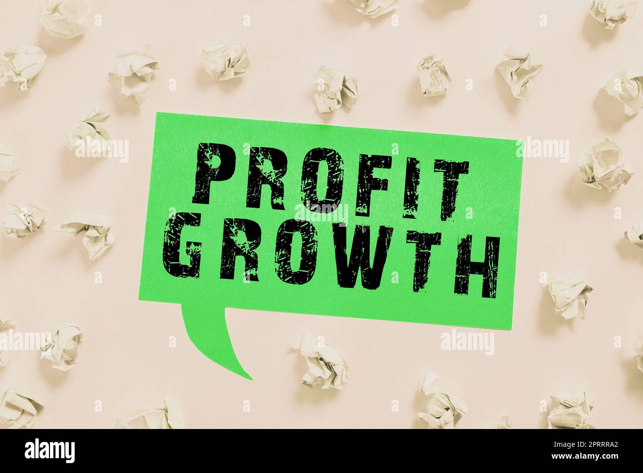 Text caption presenting Profit Growth. Concept meaning Objectives ...