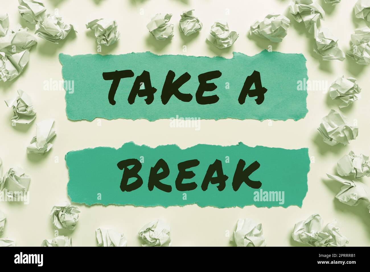 Hand writing sign Take A Break. Business idea Resting Stop doing ...