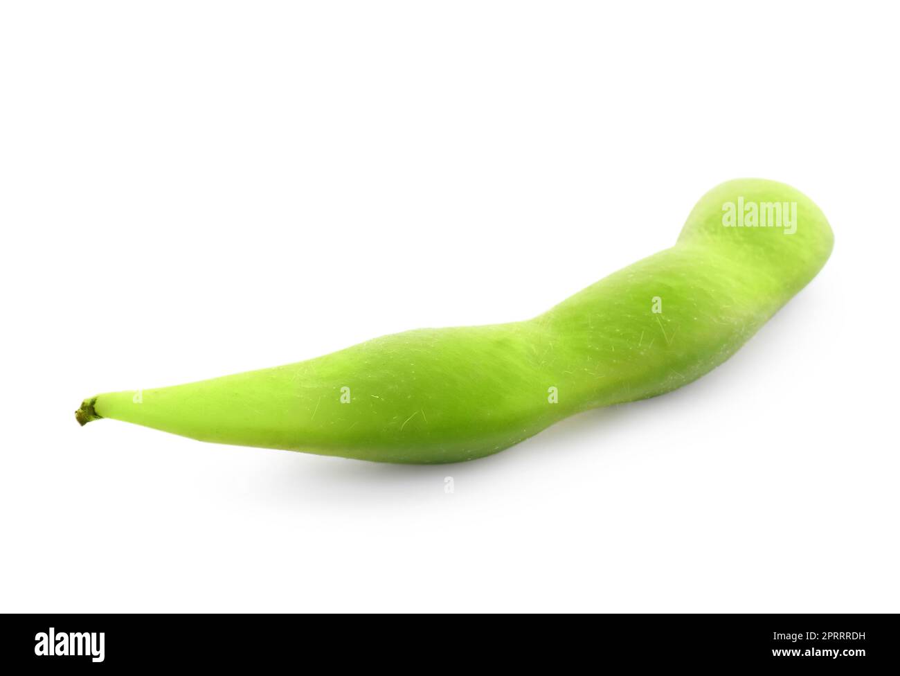 Raw green edamame pod on white background Stock Photo - Alamy