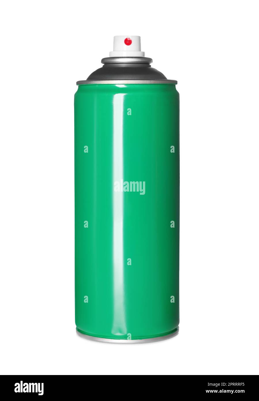 Green can of spray paint isolated on white Stock Photo - Alamy