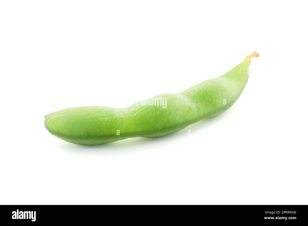 Raw green edamame pod on white background Stock Photo - Alamy