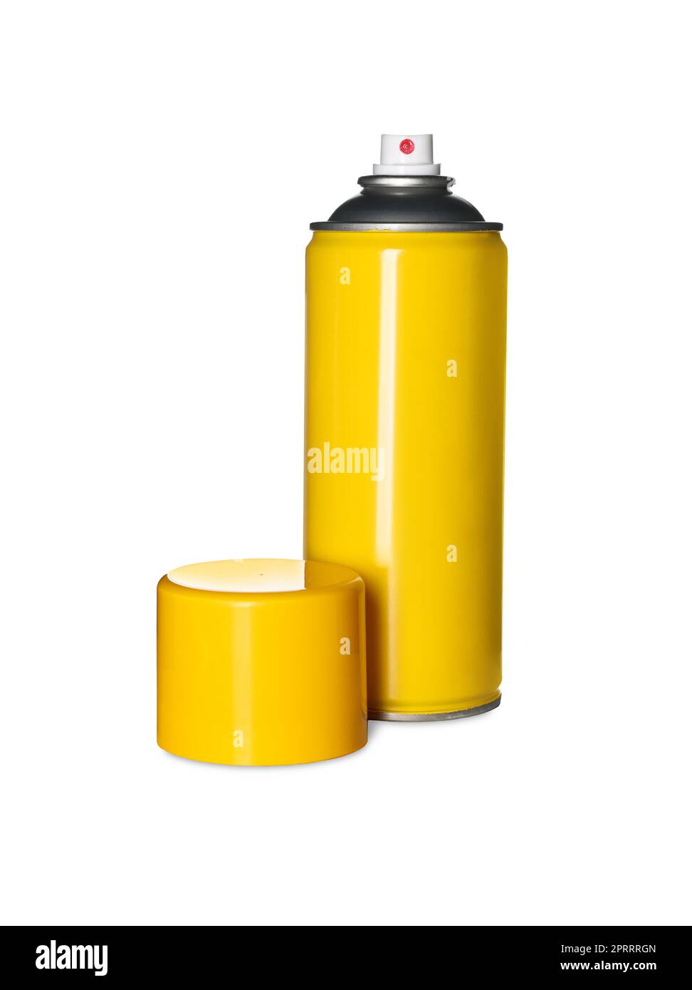 Colorful cans of spray paints on white background Stock Photo - Alamy