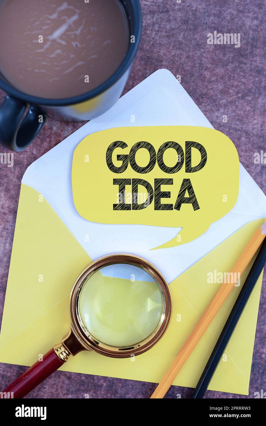 Conceptual caption Good Idea. Concept meaning State of human brain to ...