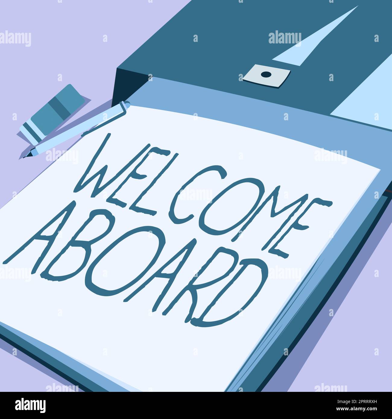 Text sign showing Welcome AboardExpression of greetings to a person ...