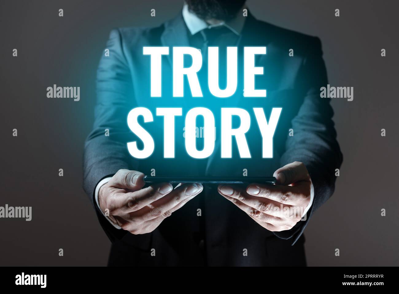 Conceptual caption True Story. Conceptual photo The day to day ...