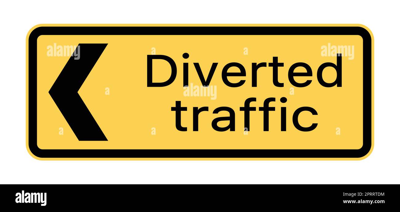 Diverted traffic sign Stock Vector Images - Alamy