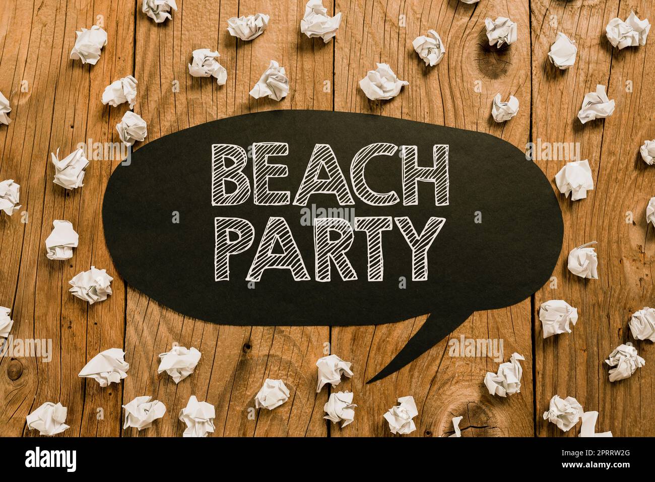 Text showing inspiration Beach Party, Concept meaning small or big ...