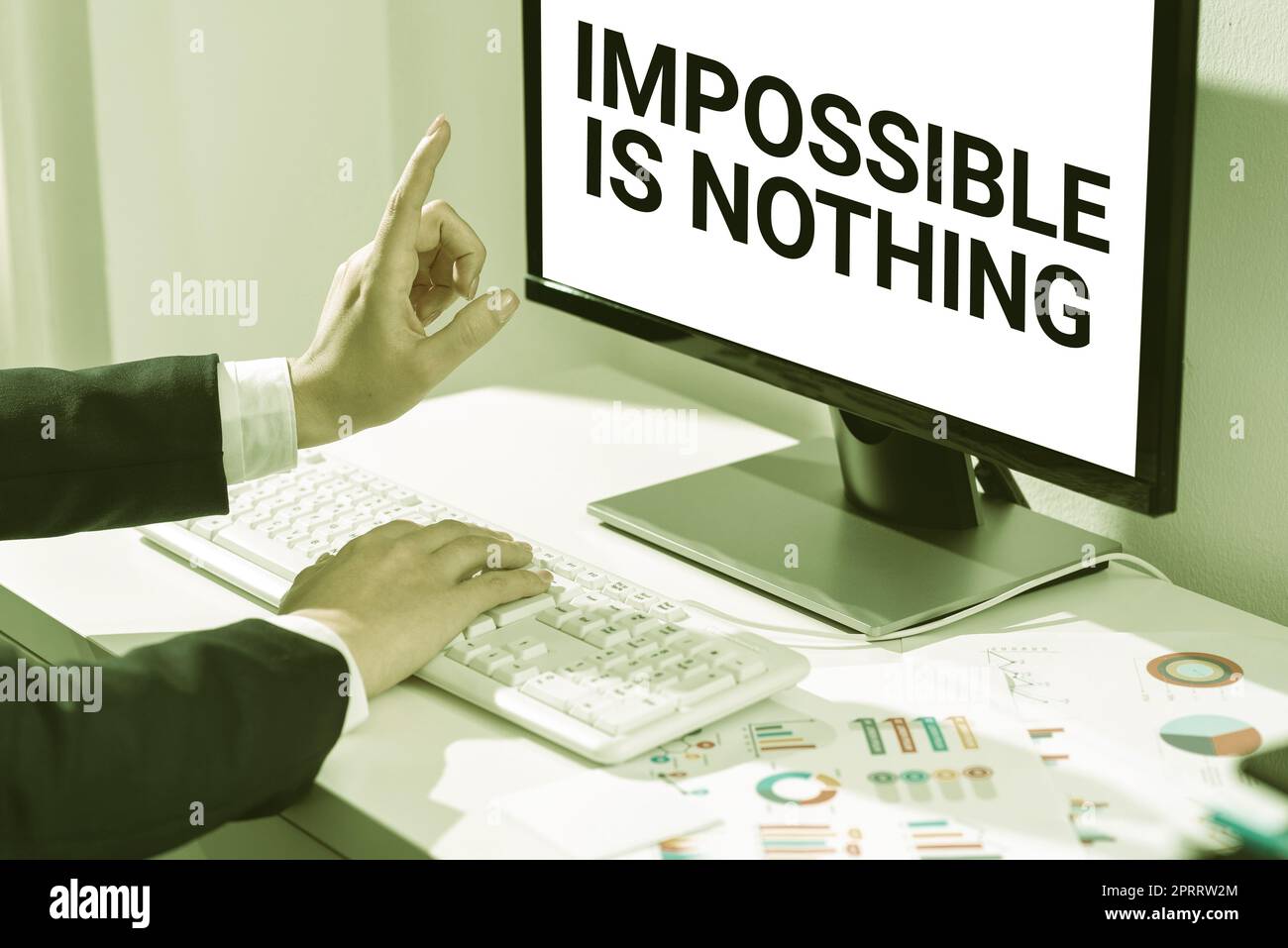 Hand writing sign Impossible Is Nothing, Conceptual photo Anything is ...