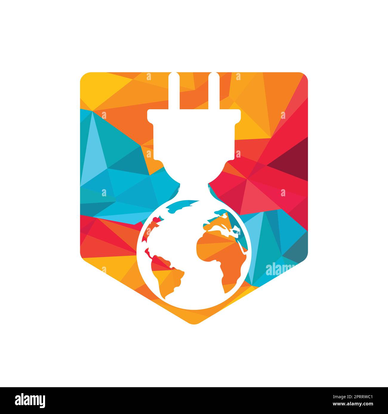 Global electric cord vector logo design template. Global power logo ...