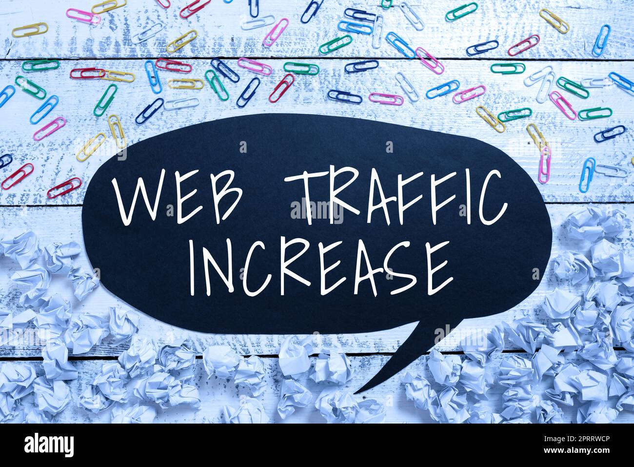 Sign displaying Web Traffic Increase, Concept meaning Expand Visitors ...