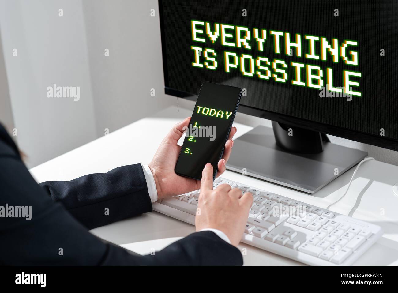 Sign displaying Everything Is Possible, Word for Any outcome could ...