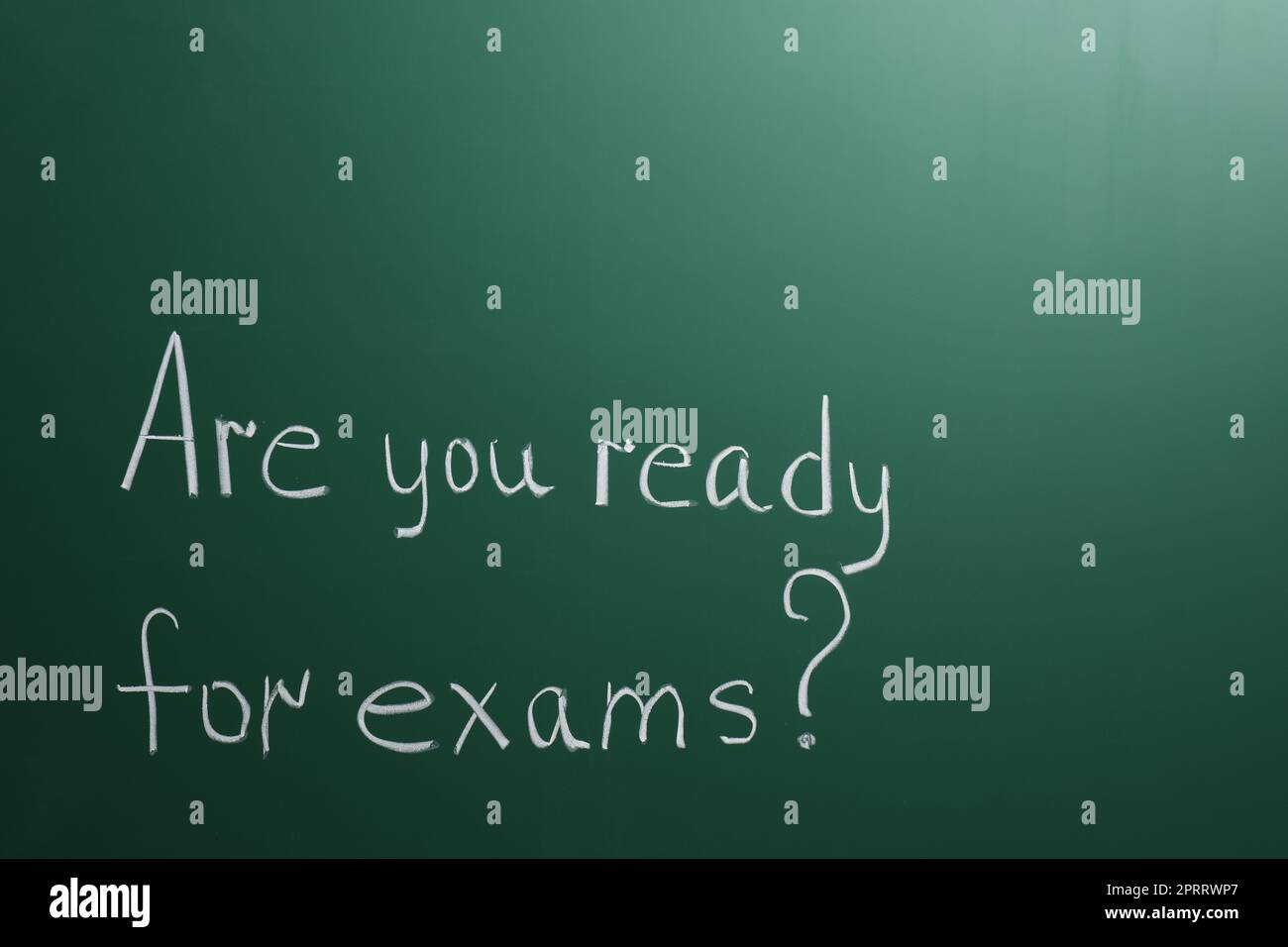 Green chalkboard with phrase Are You Ready For Exams as background ...