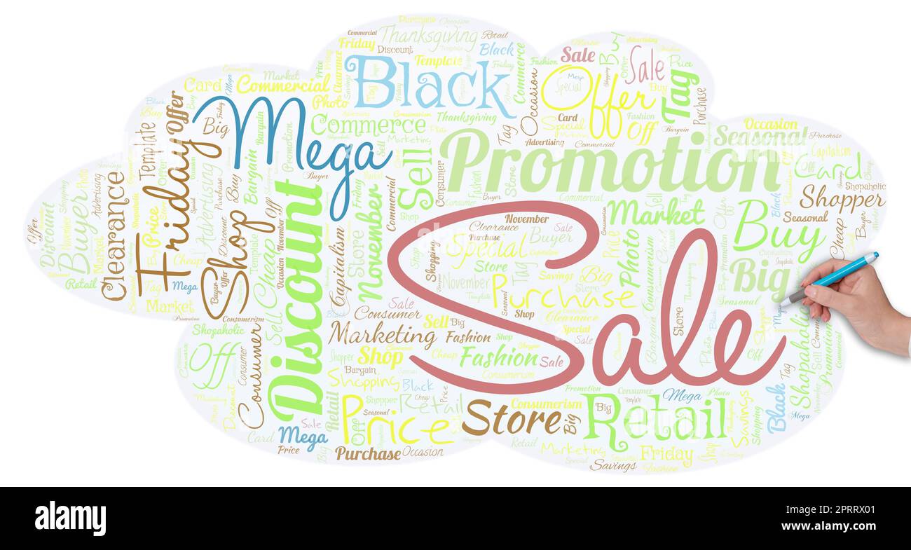 Big word cloud in the shape of UFO with hand and pen with words mega ...
