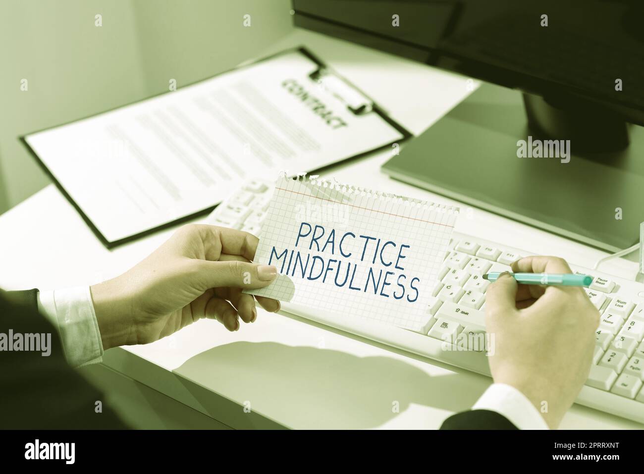 Inspiration showing sign Practice Mindfulness. Business approach ...
