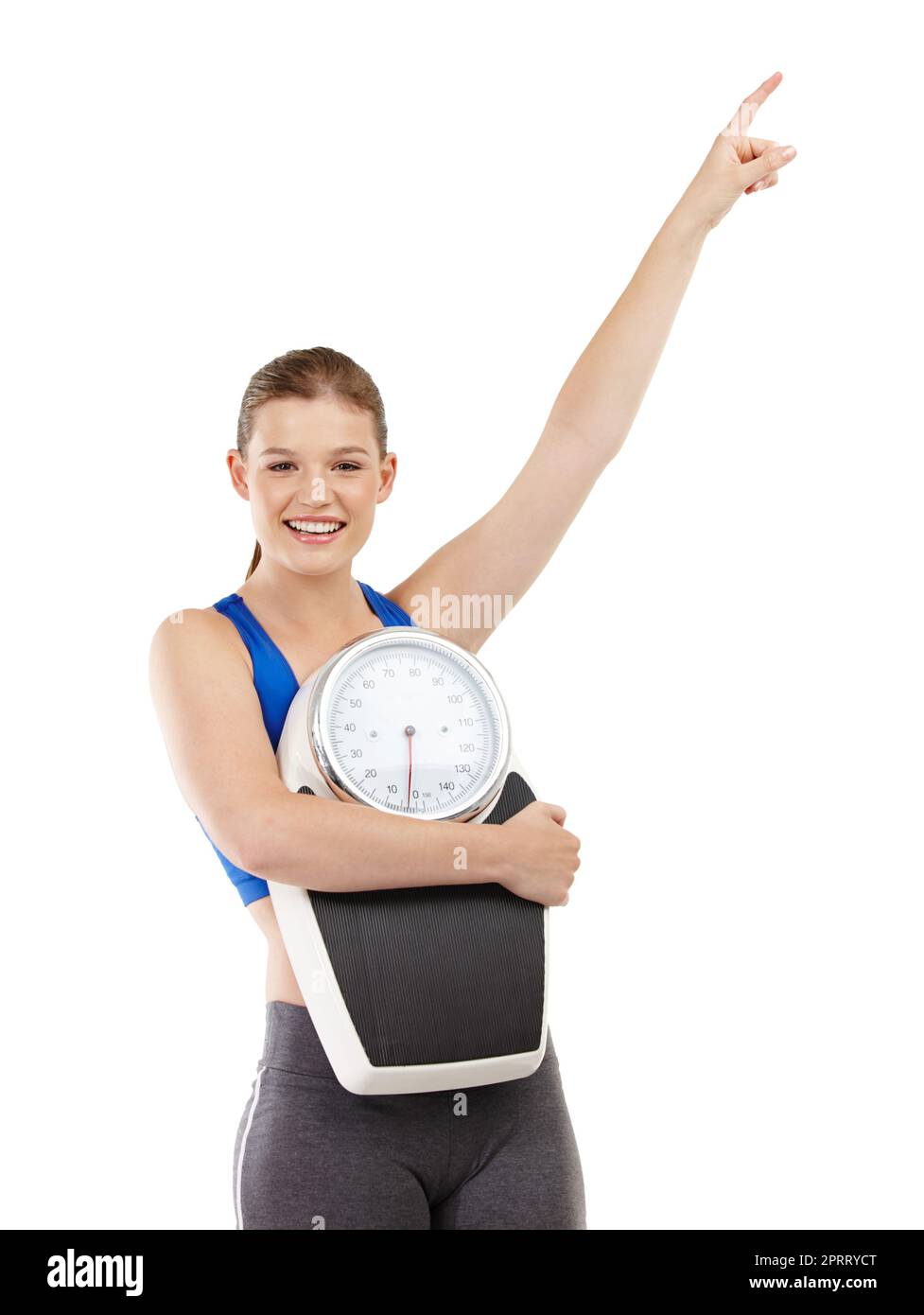 The key to maintaining a healthy weight...A pretty teenager carrying a ...