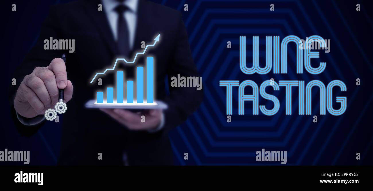 Writing displaying text Wine Tasting. Word for Degustation Alcohol ...