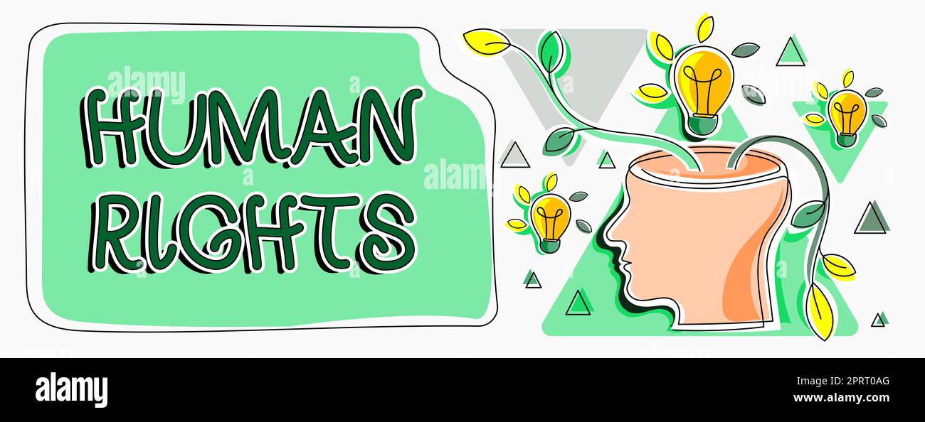 Conceptual display Human Rights, Word for Moral Principles Standards ...