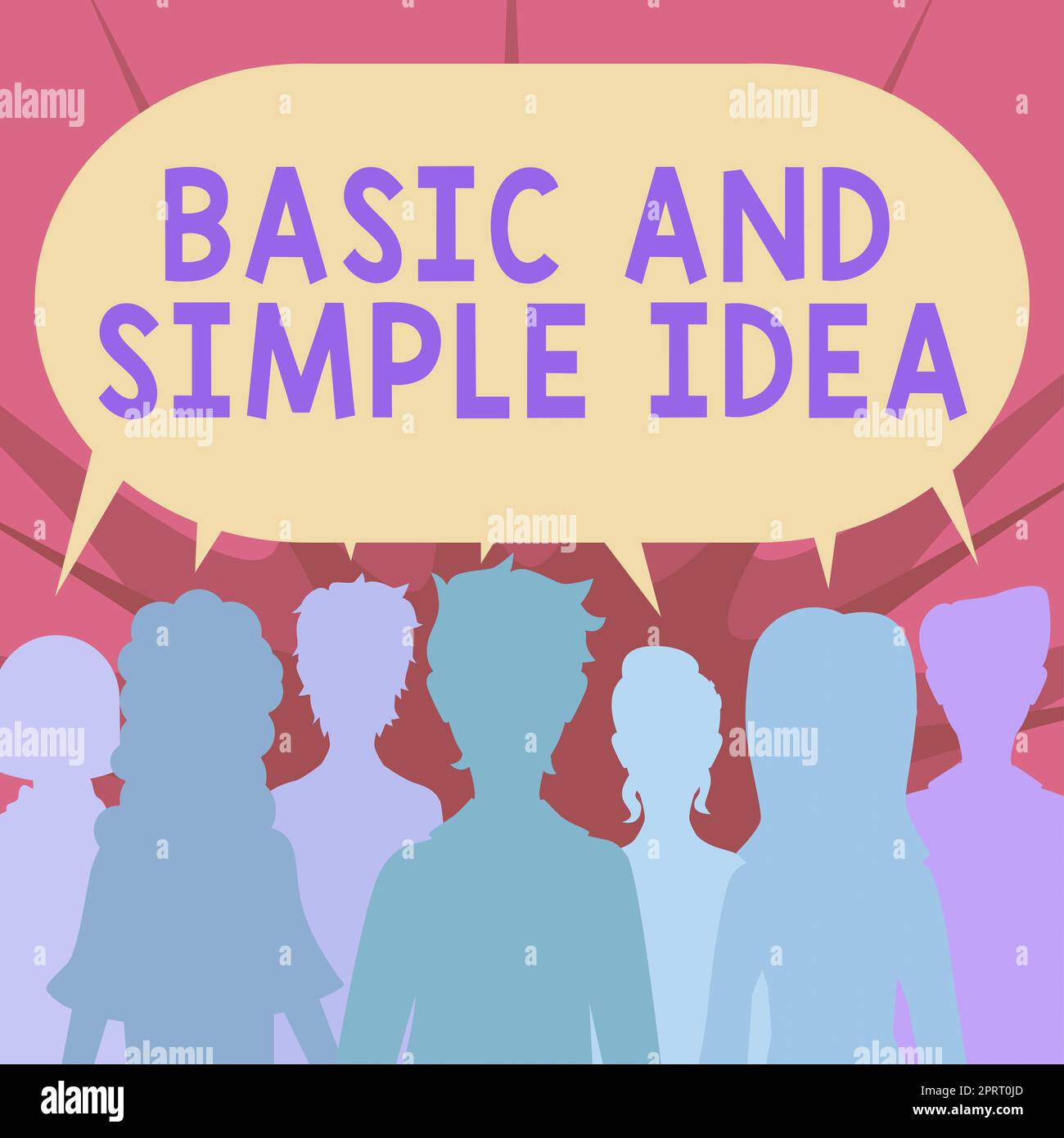 Conceptual caption Basic And Simple Idea, Business overview Plain ...