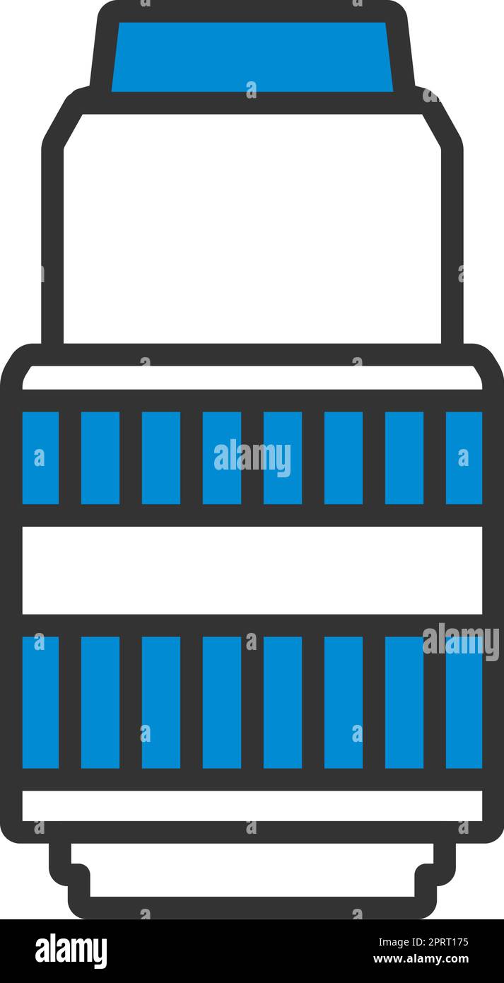 Icon Of Photo Camera Zoom Lens Stock Vector Image & Art - Alamy