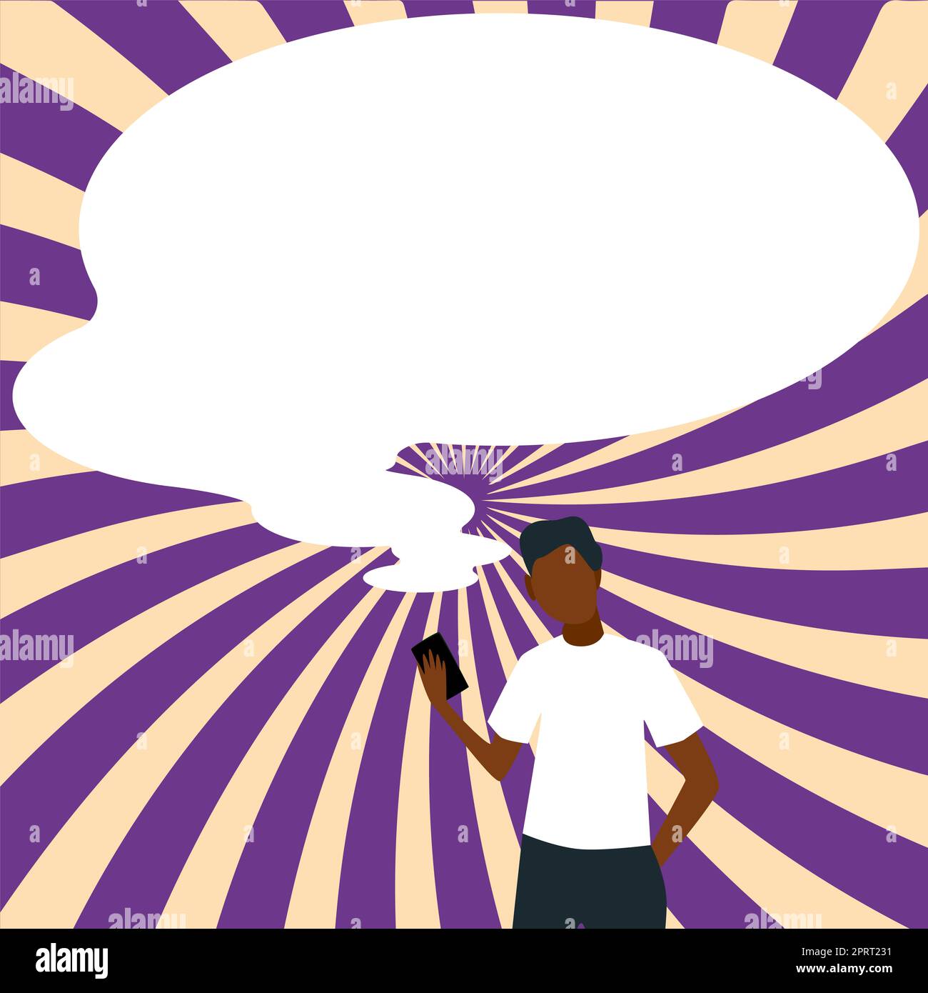 Drawing With Conversation Bubble Showing New Announcement Stock Photo ...