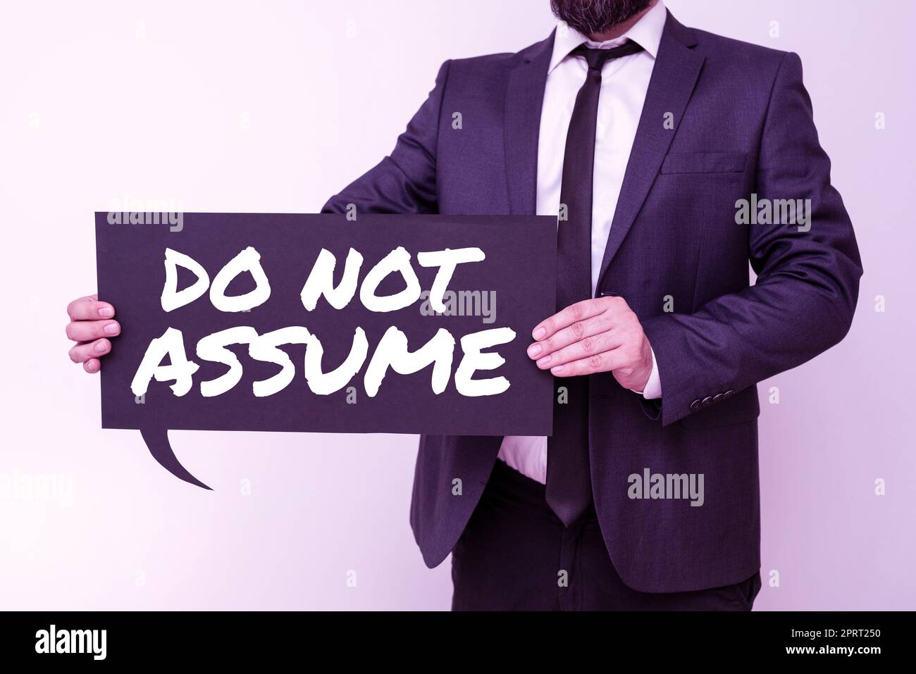 Conceptual display Do Not Assume. Internet Concept Ask first to avoid ...