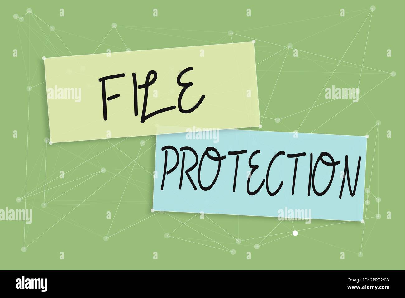 Text sign showing File ProtectionPreventing accidental erasing of data ...