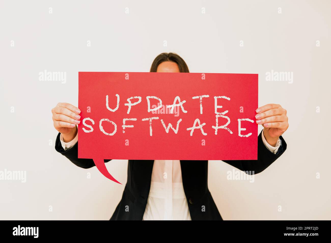 Hand writing sign Update Softwarereplacing program with a newer version of same product ...