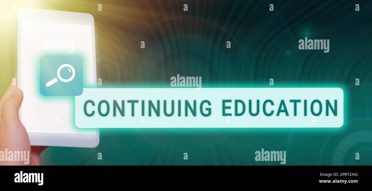 Conceptual display Continuing Education, Word Written on Continued ...