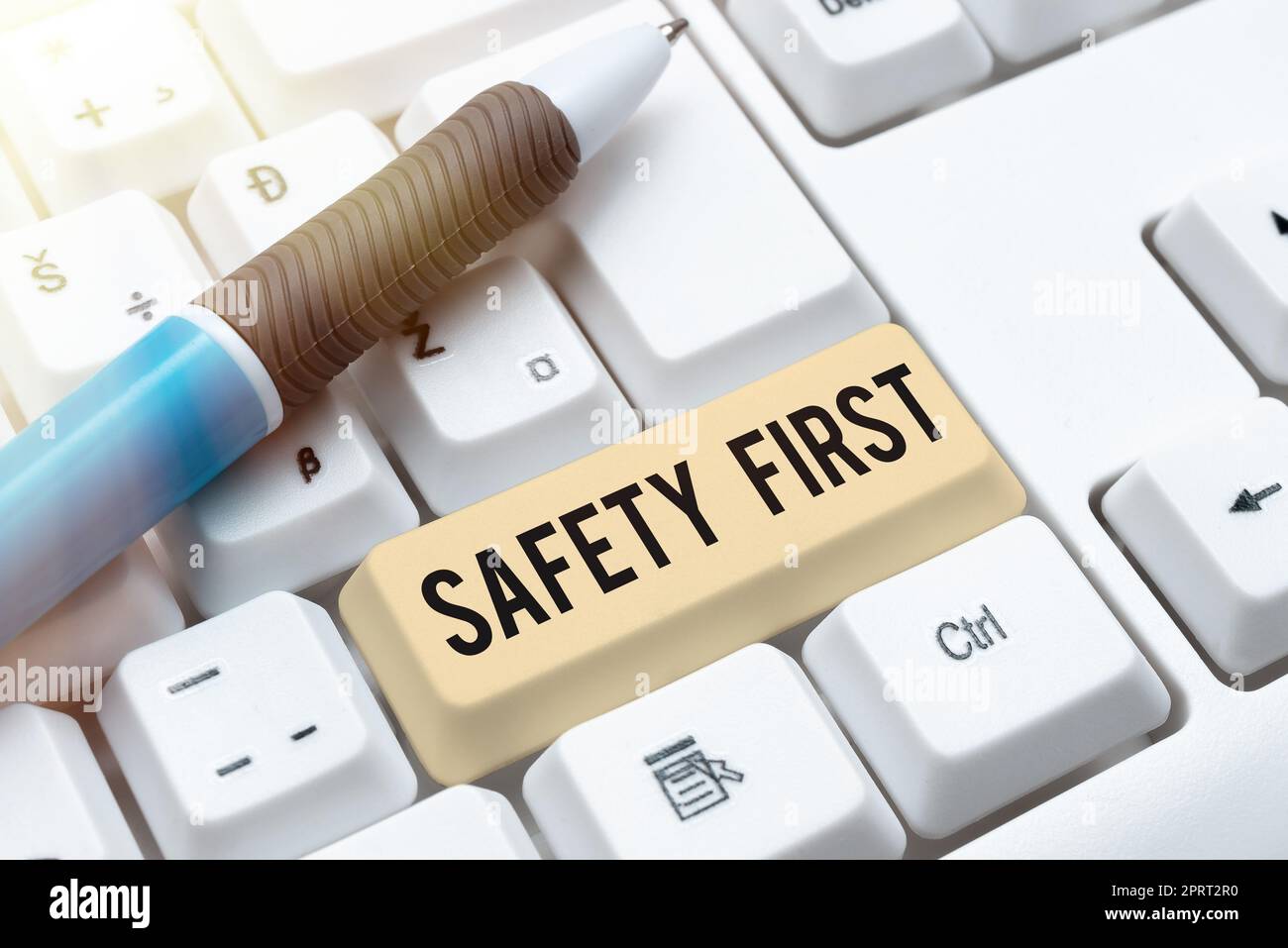 Sign displaying Safety First, Conceptual photo Avoid any unnecessary ...