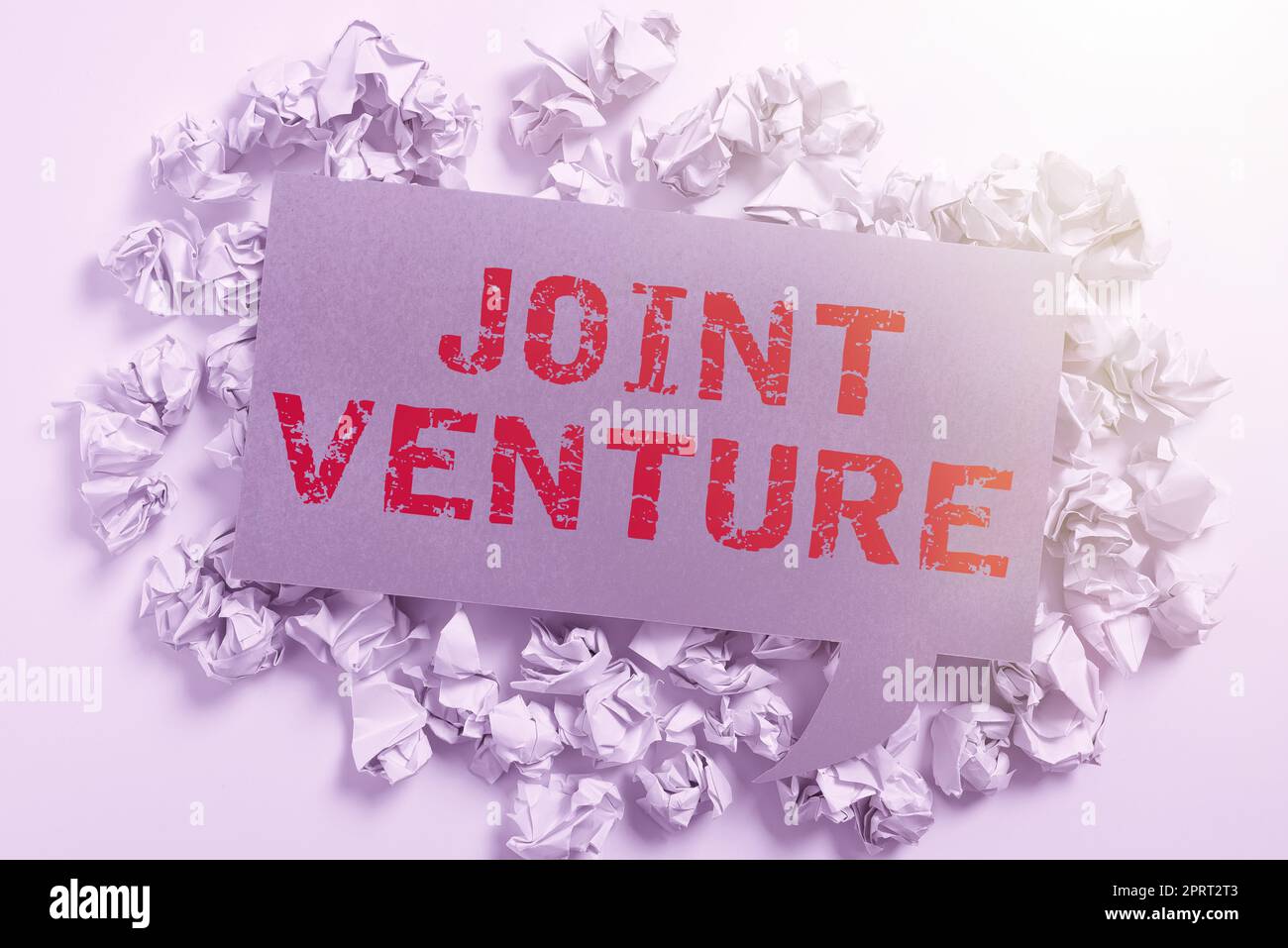 Sign displaying Joint Venture, Concept meaning Collaboration ...
