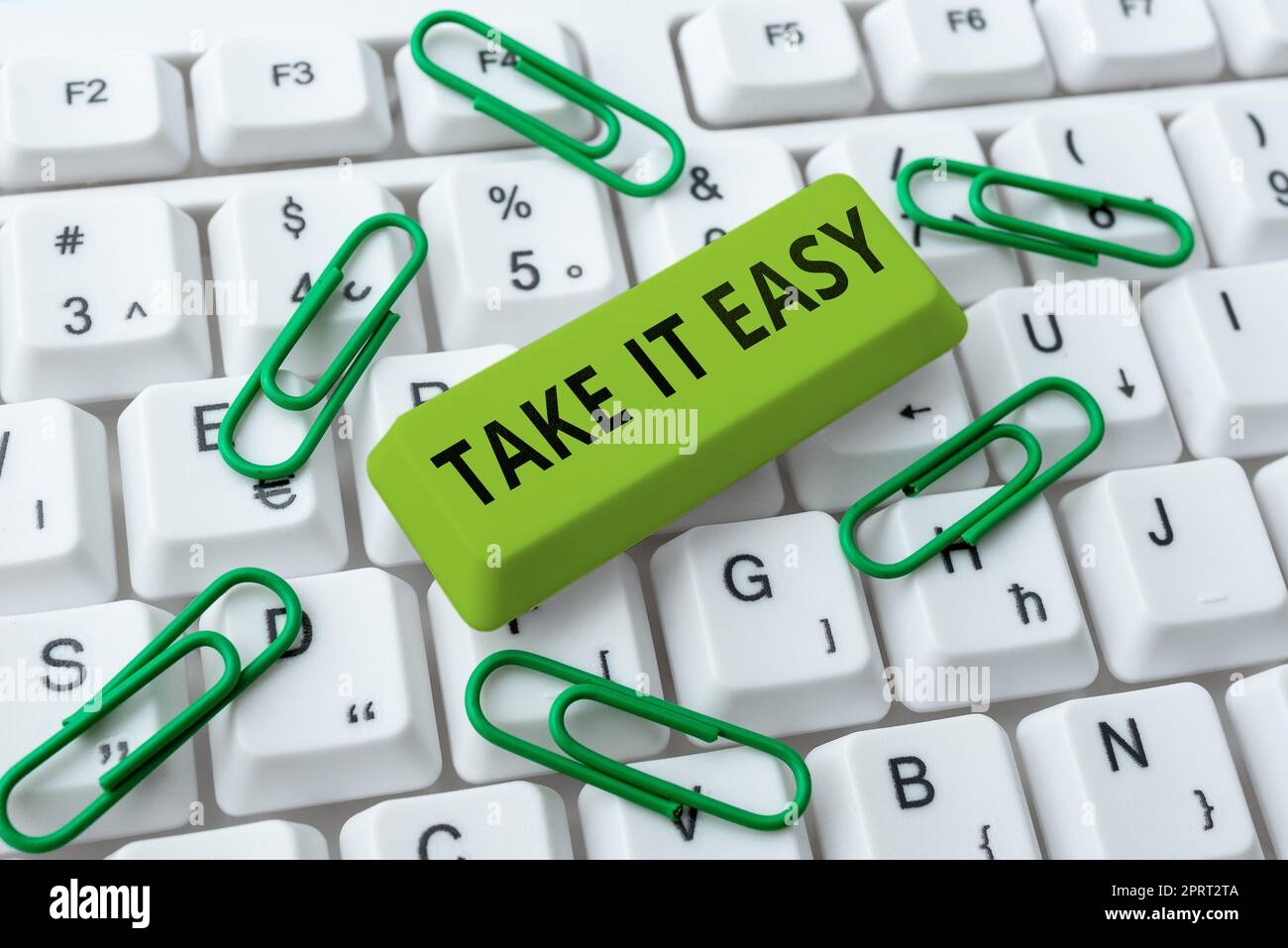 Writing displaying text Take It Easy, Concept meaning Be relaxed do not ...