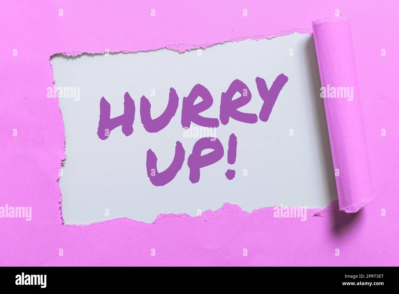 Text caption presenting Hurry Up, Concept meaning asking someone to do ...