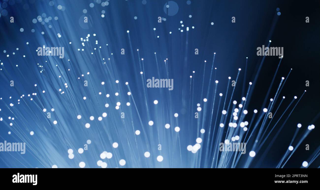 Optical fiber light close up Stock Photo - Alamy