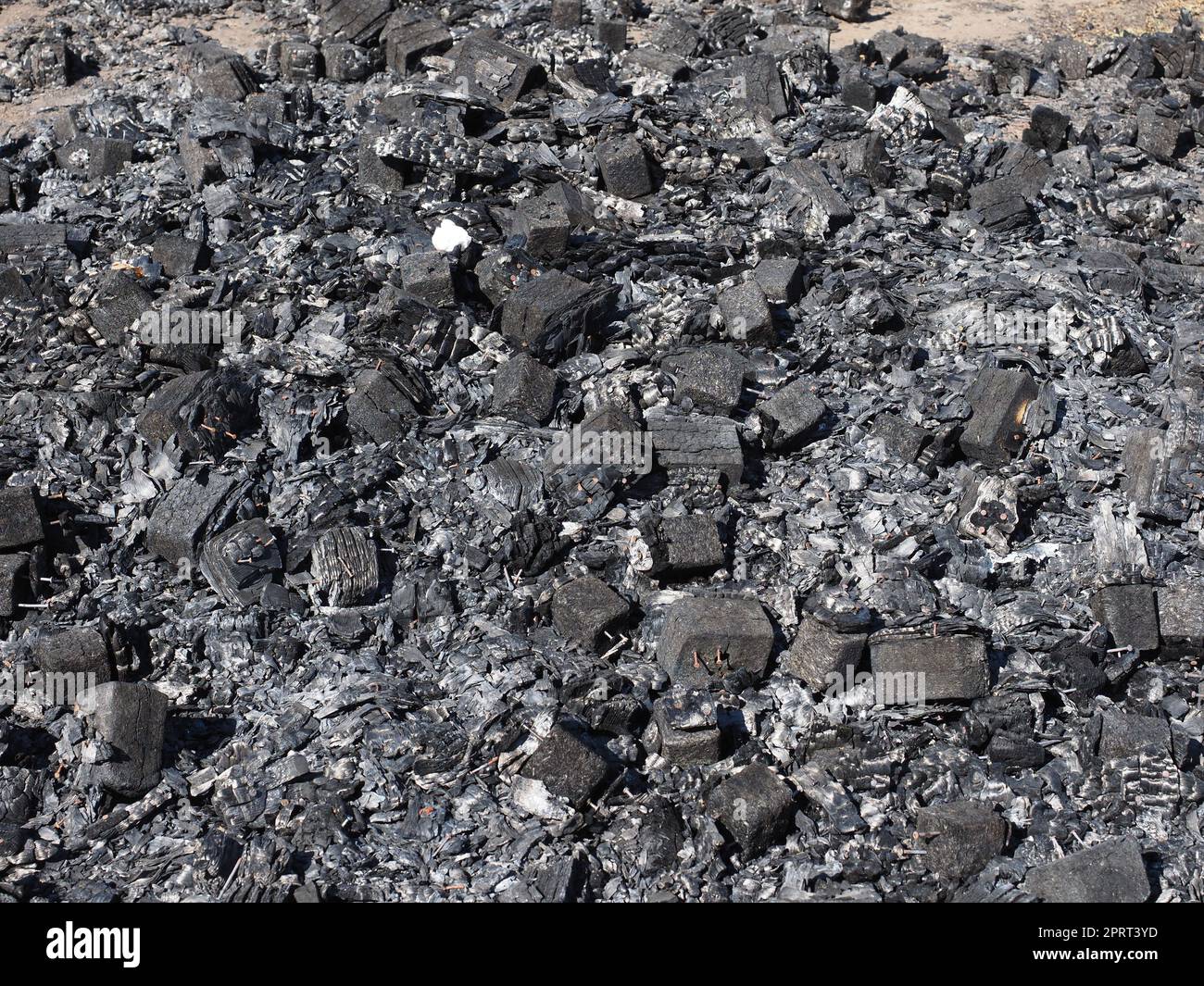 black charcoal ashes from the combustion of wood Stock Photo - Alamy